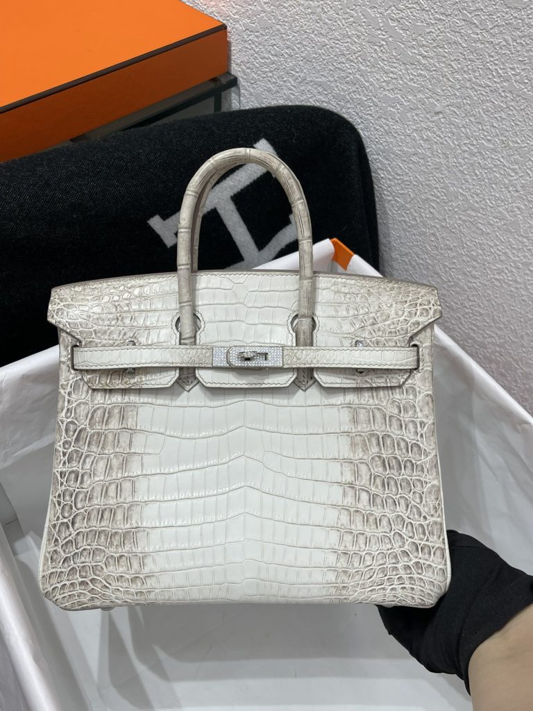 Birkin Himalayan Crocodile 25 Diamond Palladium Hardware - Perfecthbags