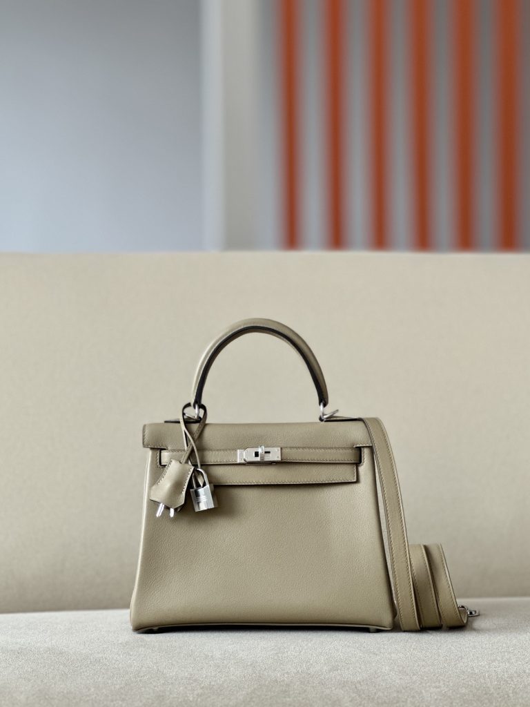 Kelly 25 Swift Beige Marfa (8Q) Palladium Hardware - Perfecthbags