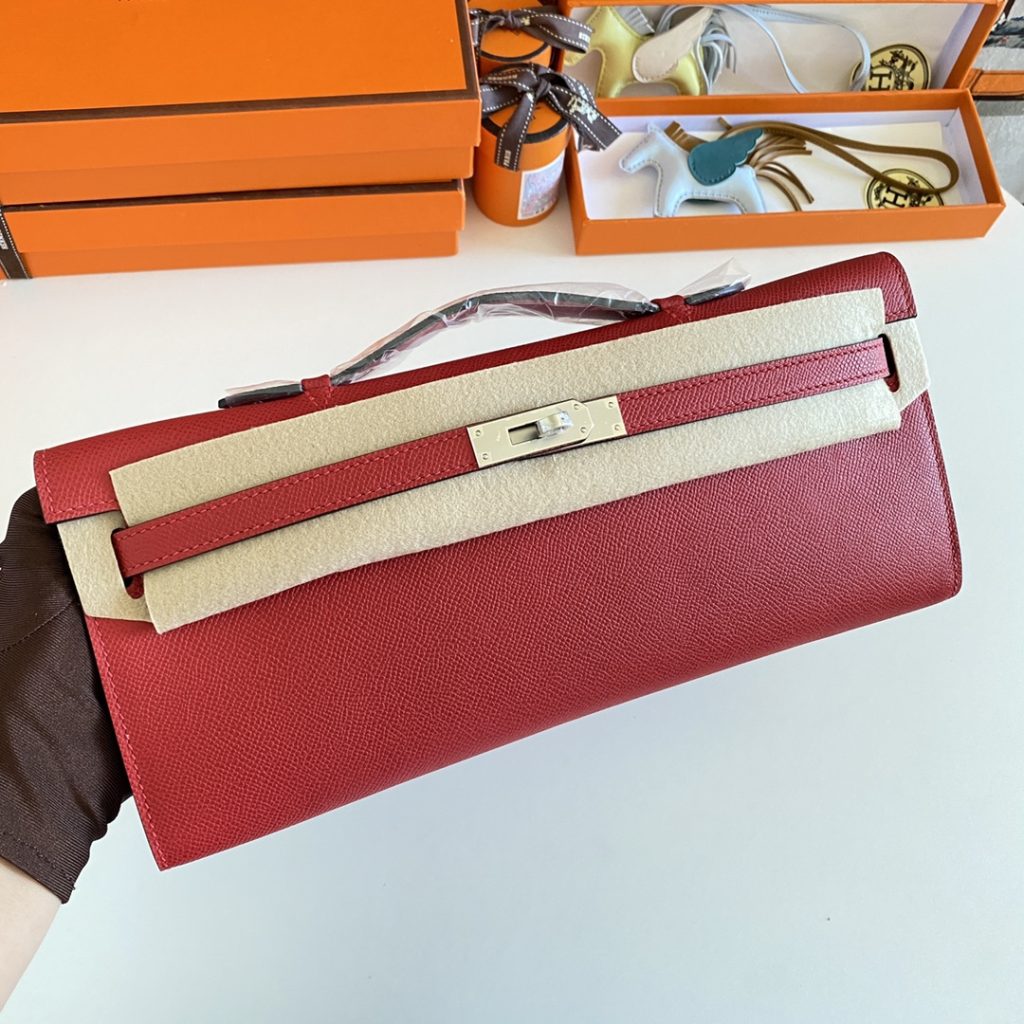 Kelly Cut 31 Epsom Rouge Casaque (Q5) Palladium Hardware - Perfecthbags