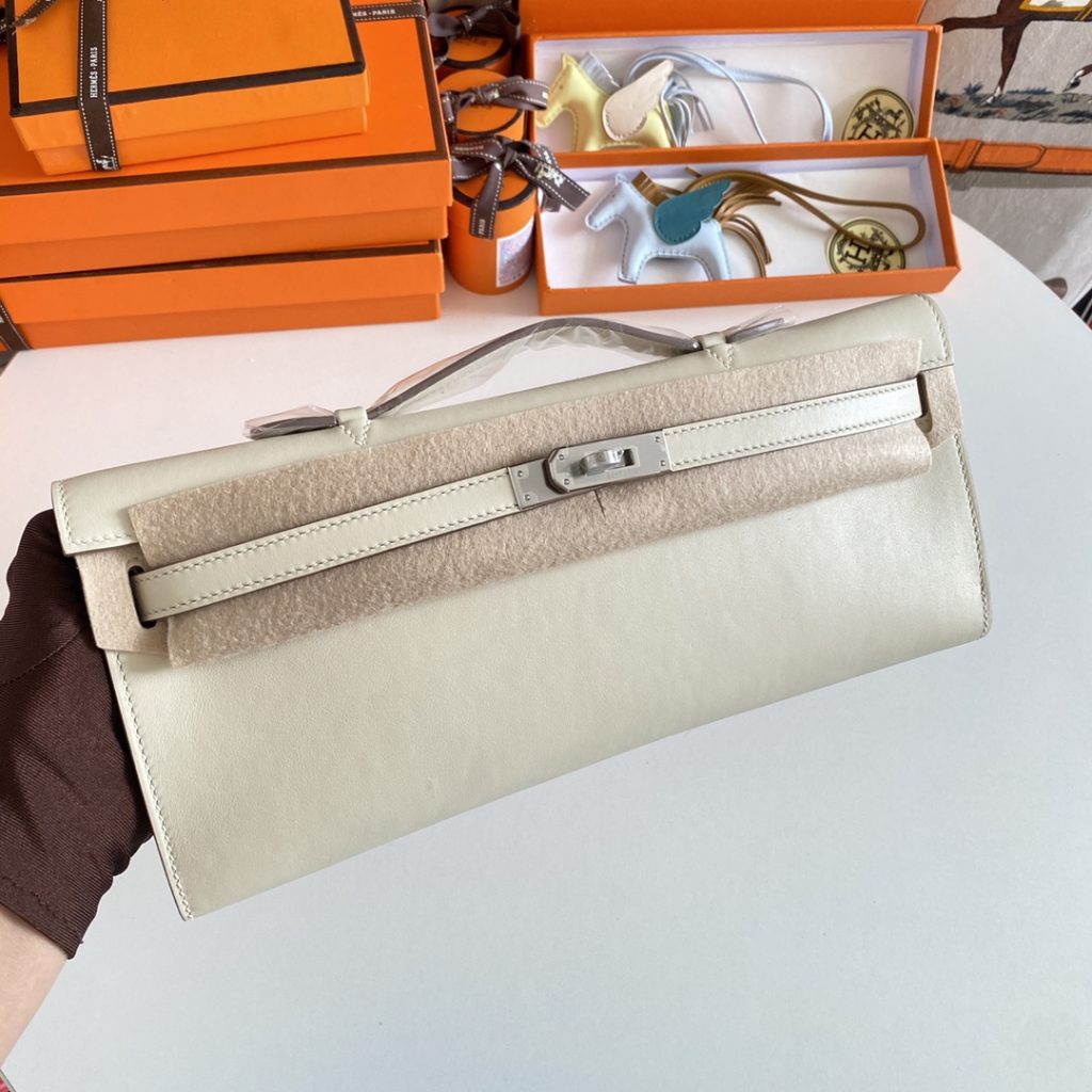 Kelly Cut 31 Swift Craie (10) Palladium Hardware - Perfecthbags