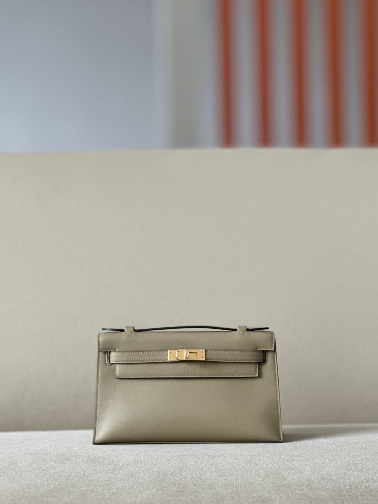 Kelly Pochette Swift Beige Marfa (8Q) Gold Hardware - Perfecthbags